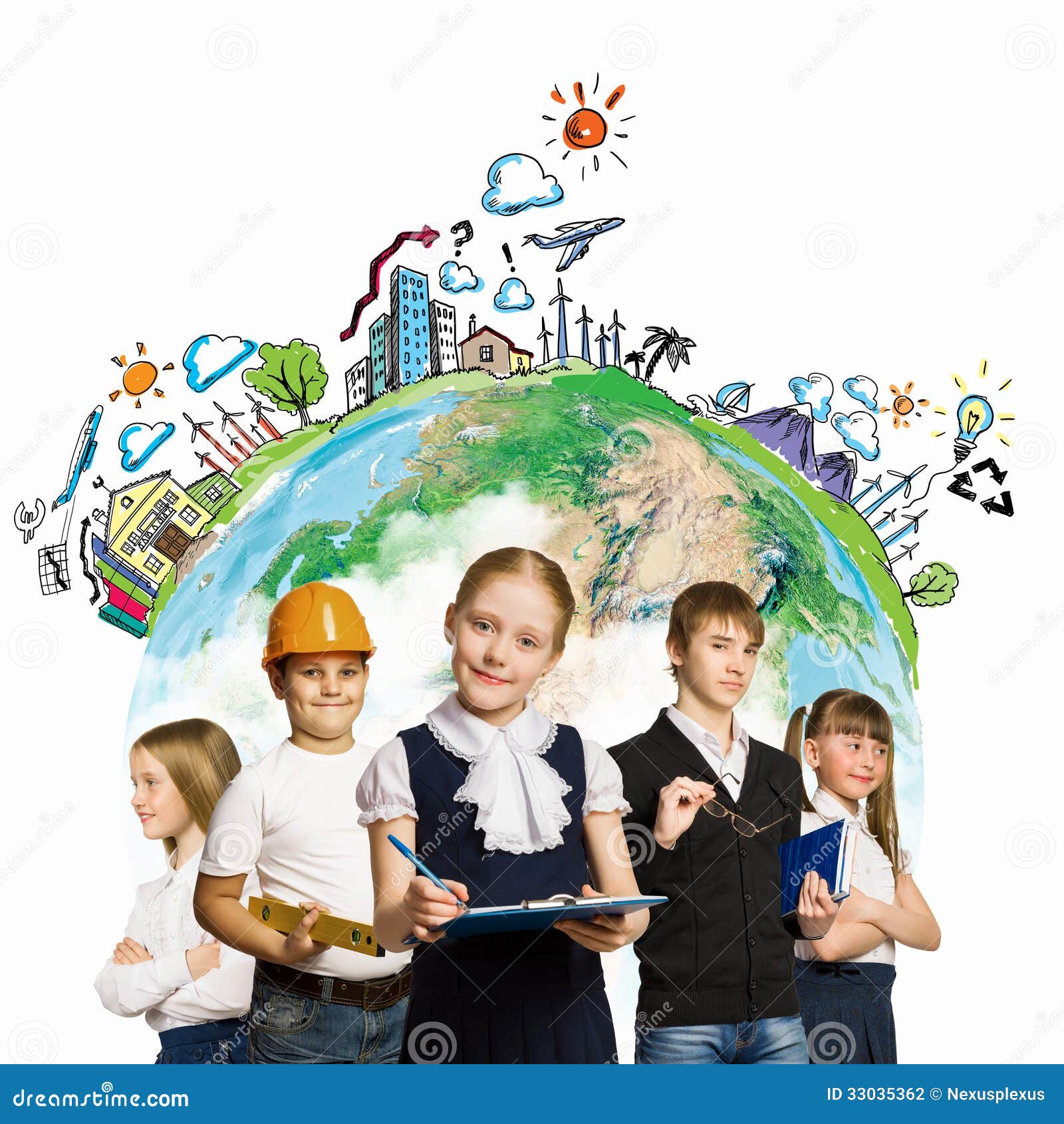 Group of kids stock photo. Image of handsome, profession - 33035362