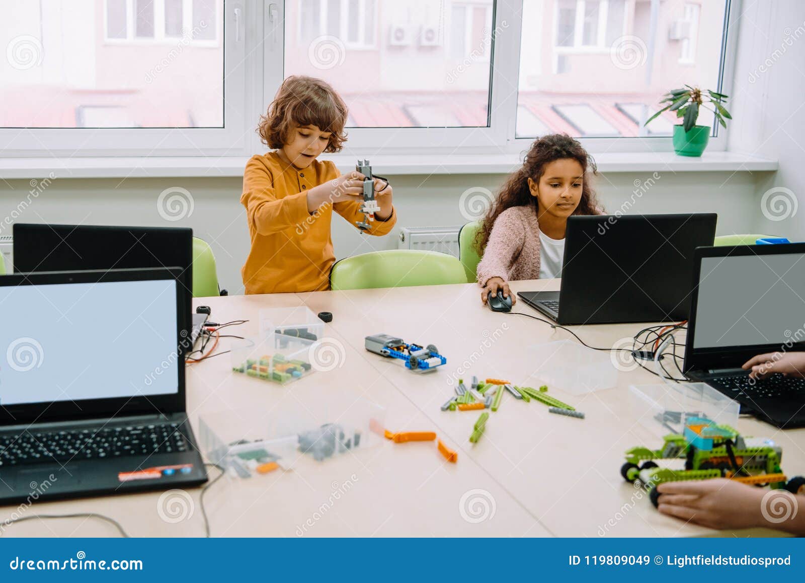Group of Kids Learning Together, Stem Stock Image - Image of indoor ...