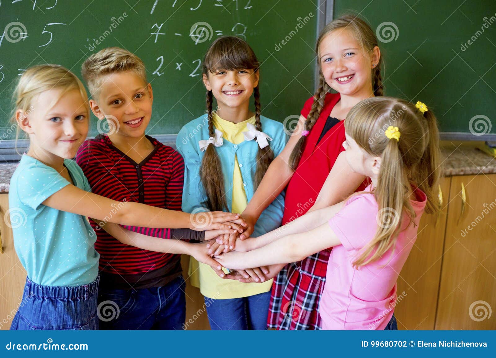 Kids on a lesson stock photo. Image of schoolgirl, caucasian - 99680702