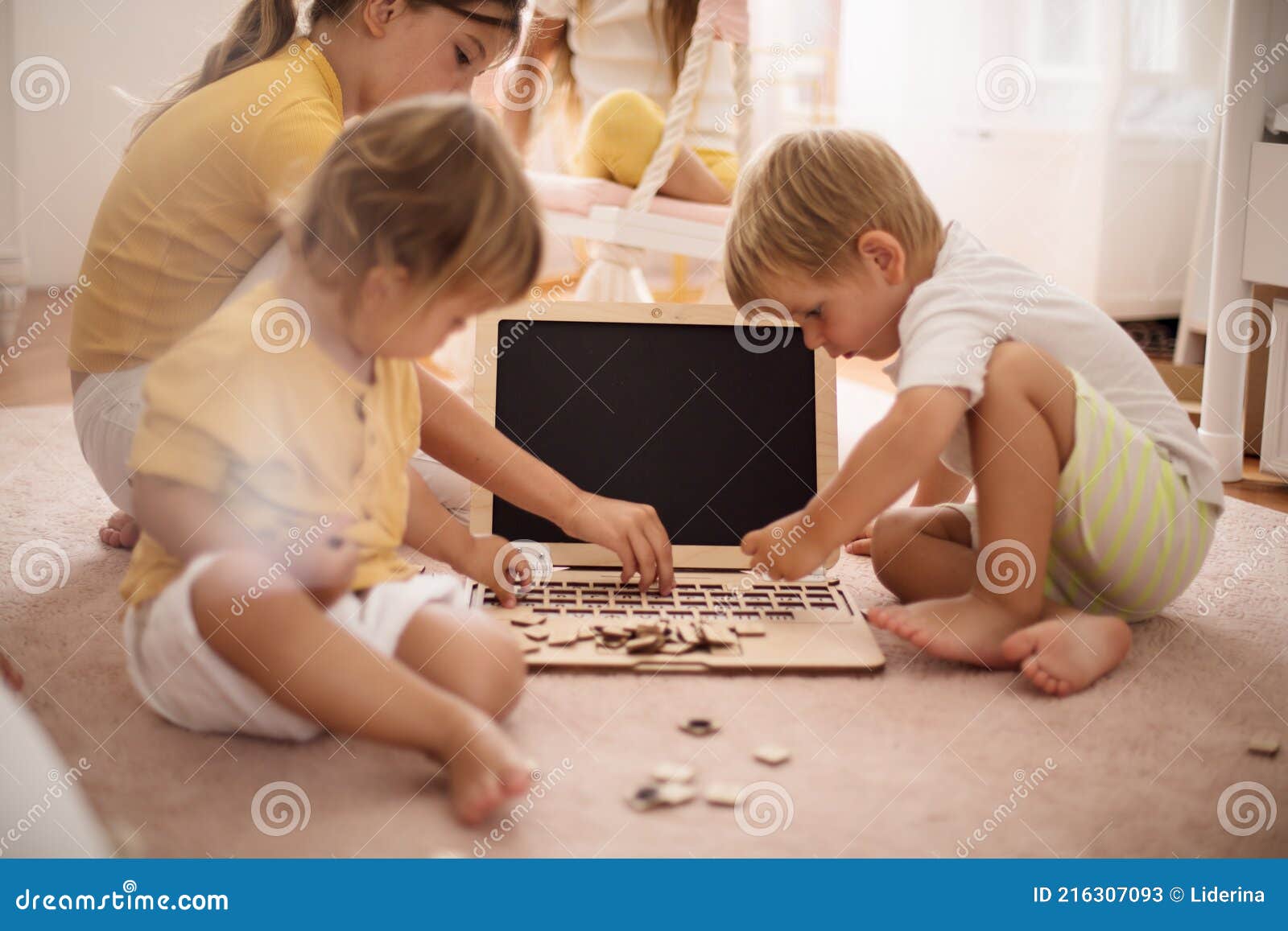 Group of Kids Playing Interactive Games Stock Image - Image of party ...