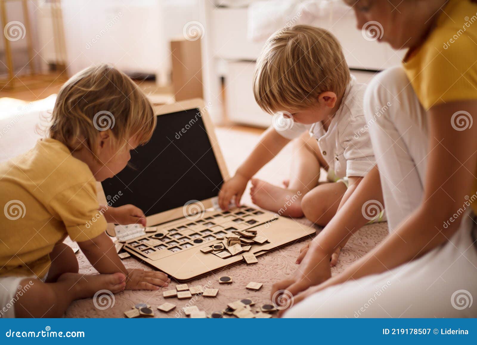 Group of Kids Playing Interactive Games Stock Image - Image of children ...
