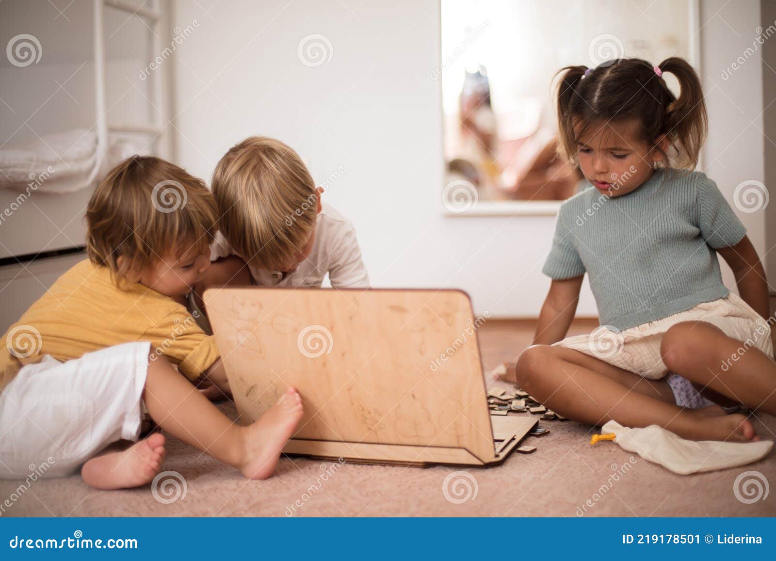 Group of Kids Playing Interactive Games Stock Image - Image of child ...