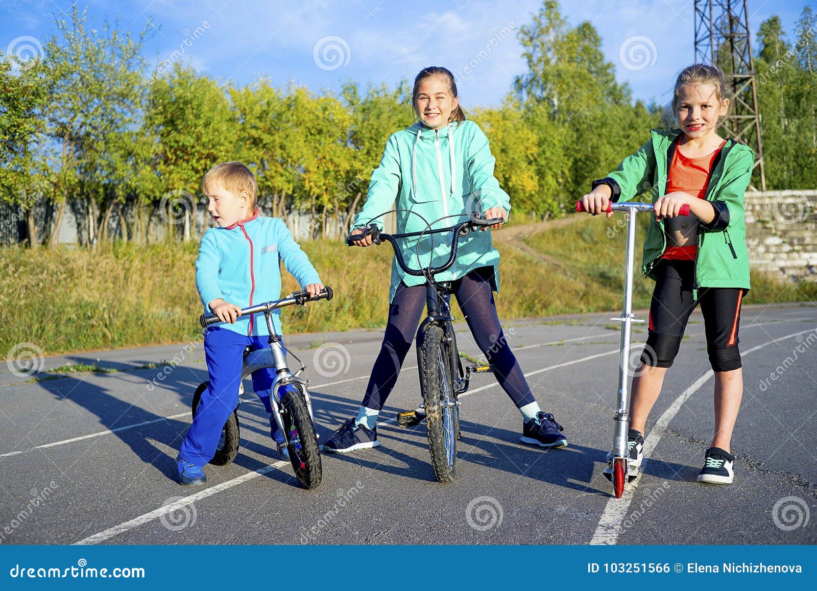Kids on a stadium stock photo. Image of energy, healthy - 103251566