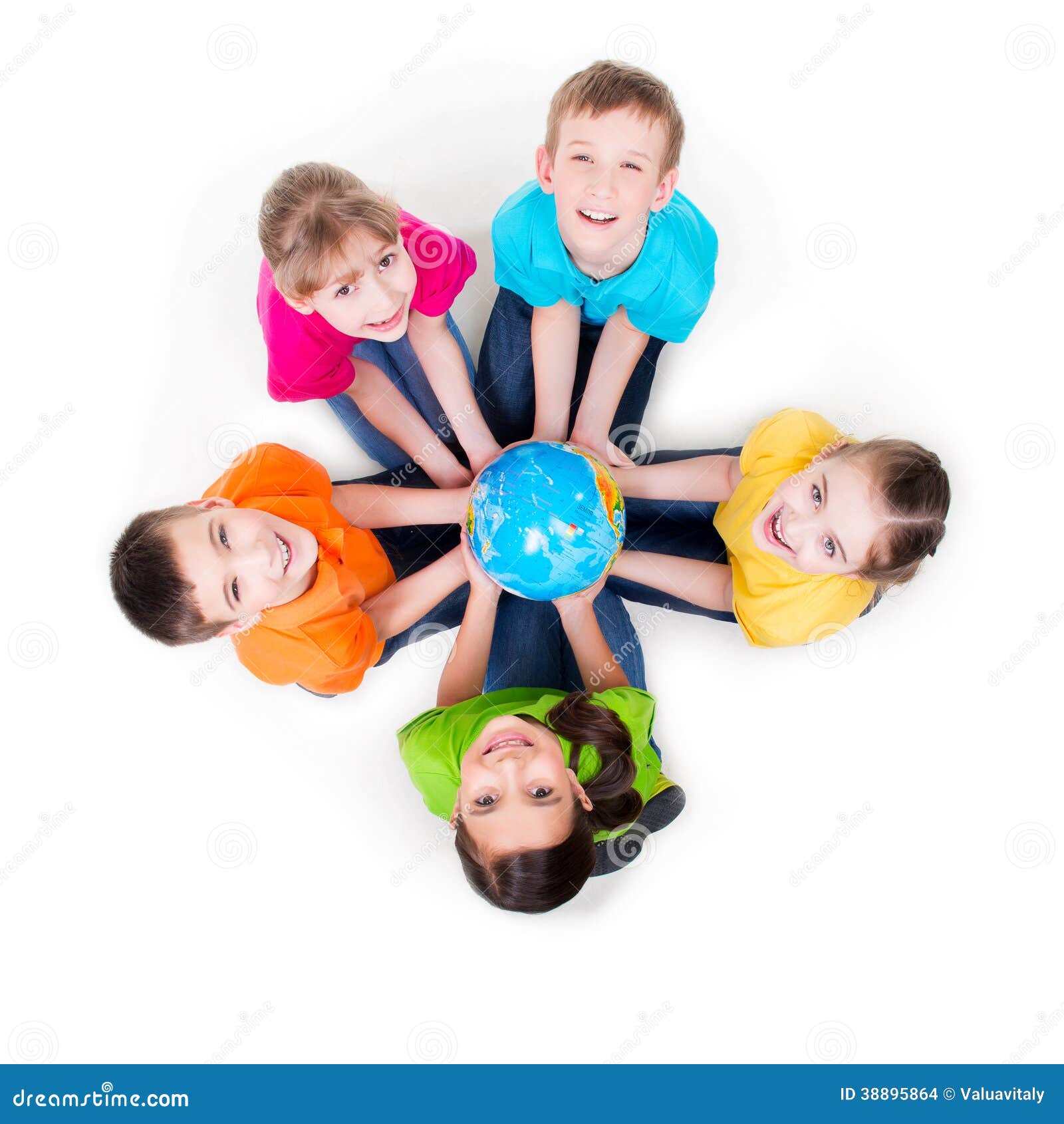 Group of Kids Sitting on the Floor in a Circle. Stock Photo - Image of ...