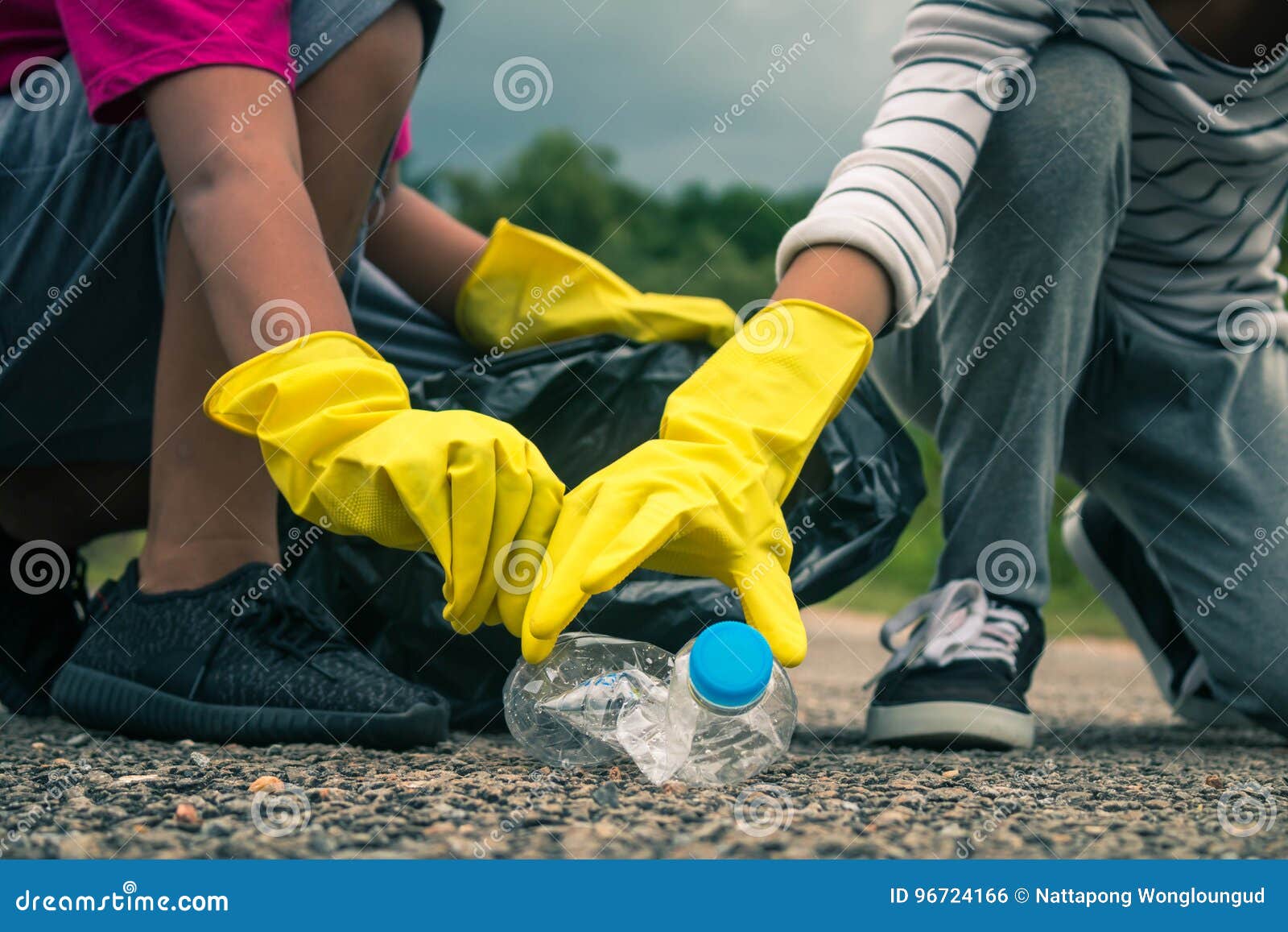 Group of Kids Volunteer Help Garbage Collection Charity Environment ...