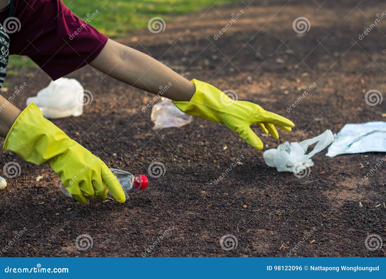 Group of Kids Volunteer Help Garbage Collection Charity. Stock Photo ...