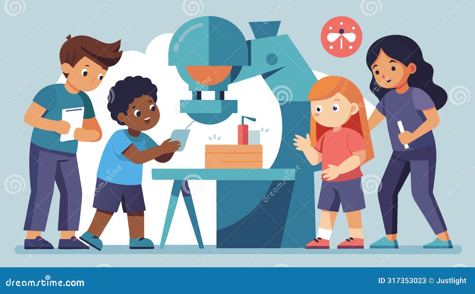 A Group of Kids Working Together To Design and Print a Largerthanlife ...