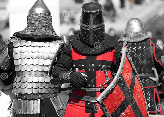 Group of knights stock photo. Image of group, armor - 168919188