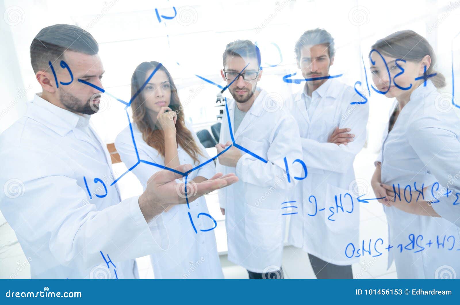 Group of Laboratory Employees. Stock Image - Image of meeting ...