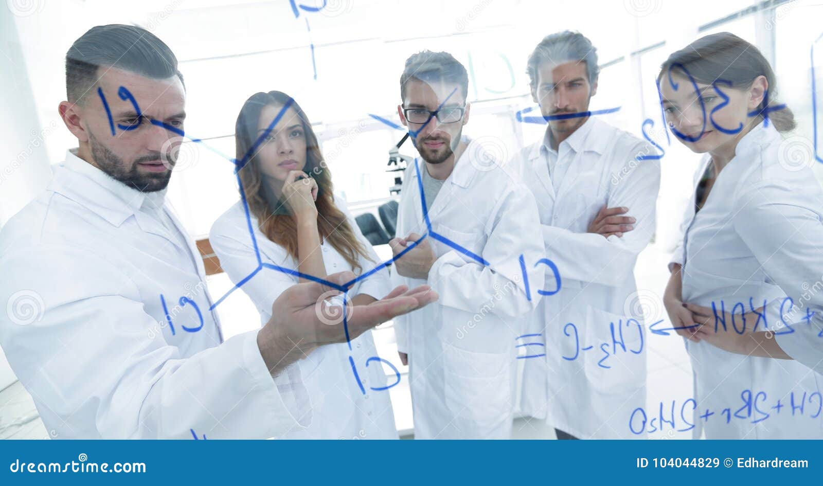 Group of Laboratory Employees. Stock Image - Image of chromosome ...