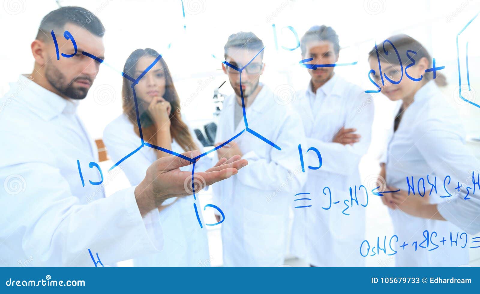 Group of Laboratory Employees. Stock Image - Image of education ...