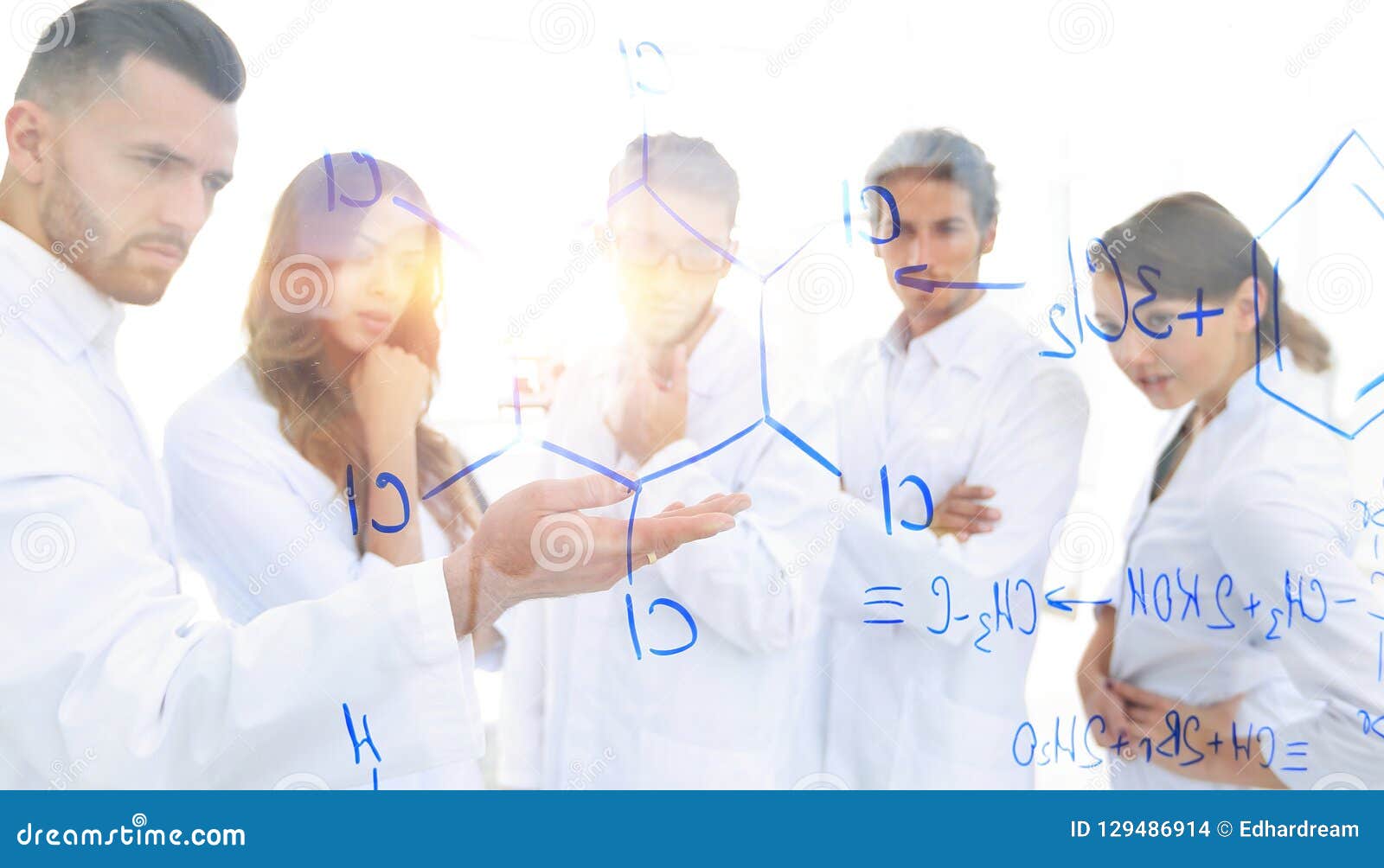 Group of Laboratory Employees. Stock Photo - Image of computer, physics ...