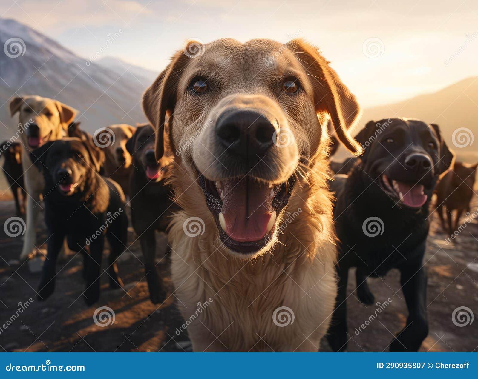A group of Labradors stock image. Image of breed, retriever - 290935807