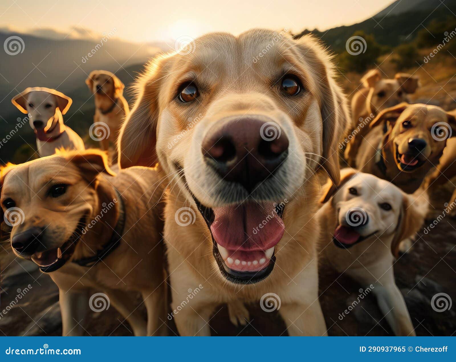 A group of Labradors stock image. Image of dogs, friendship - 290937965