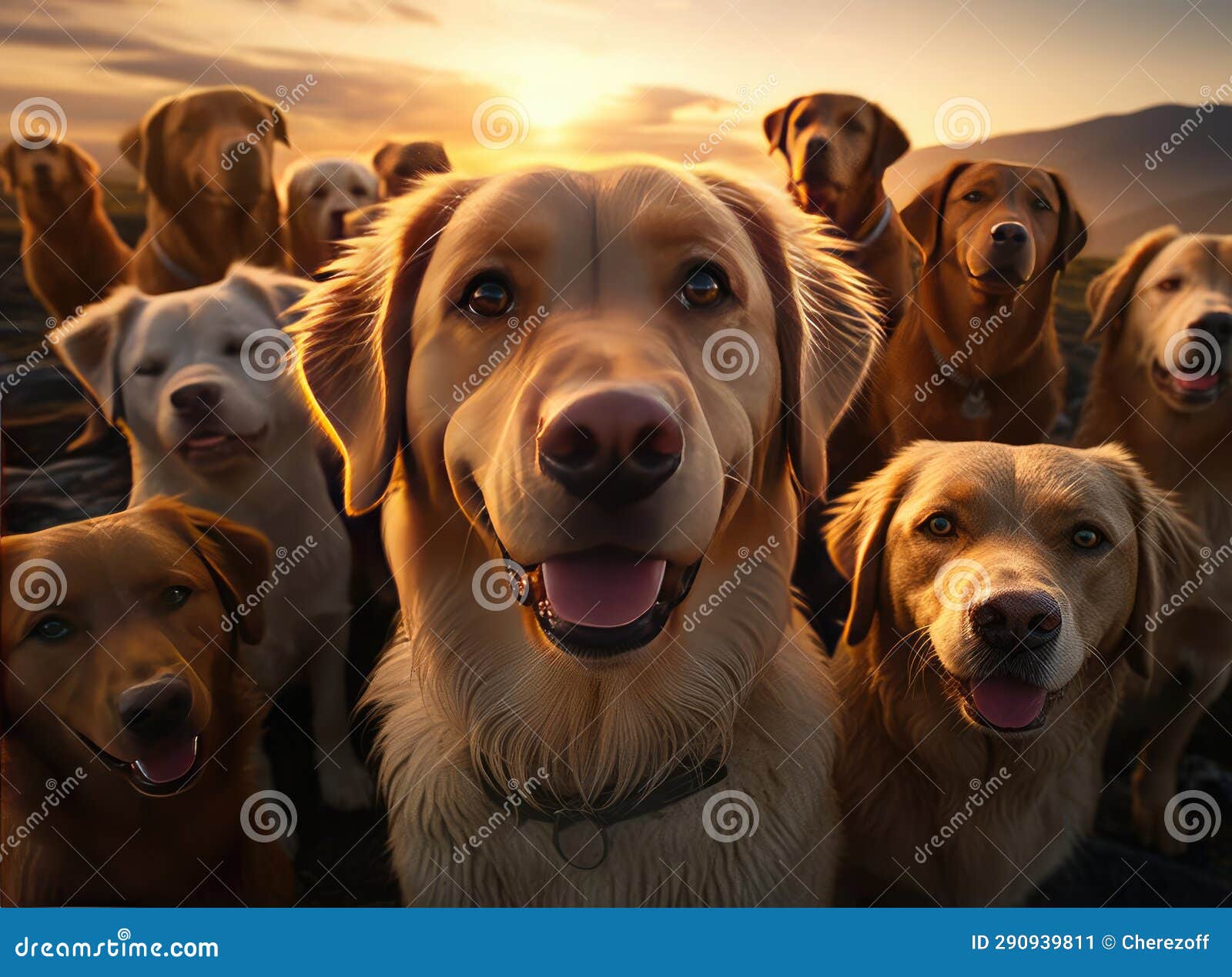 A group of Labradors stock image. Image of dogs, animal - 290939811