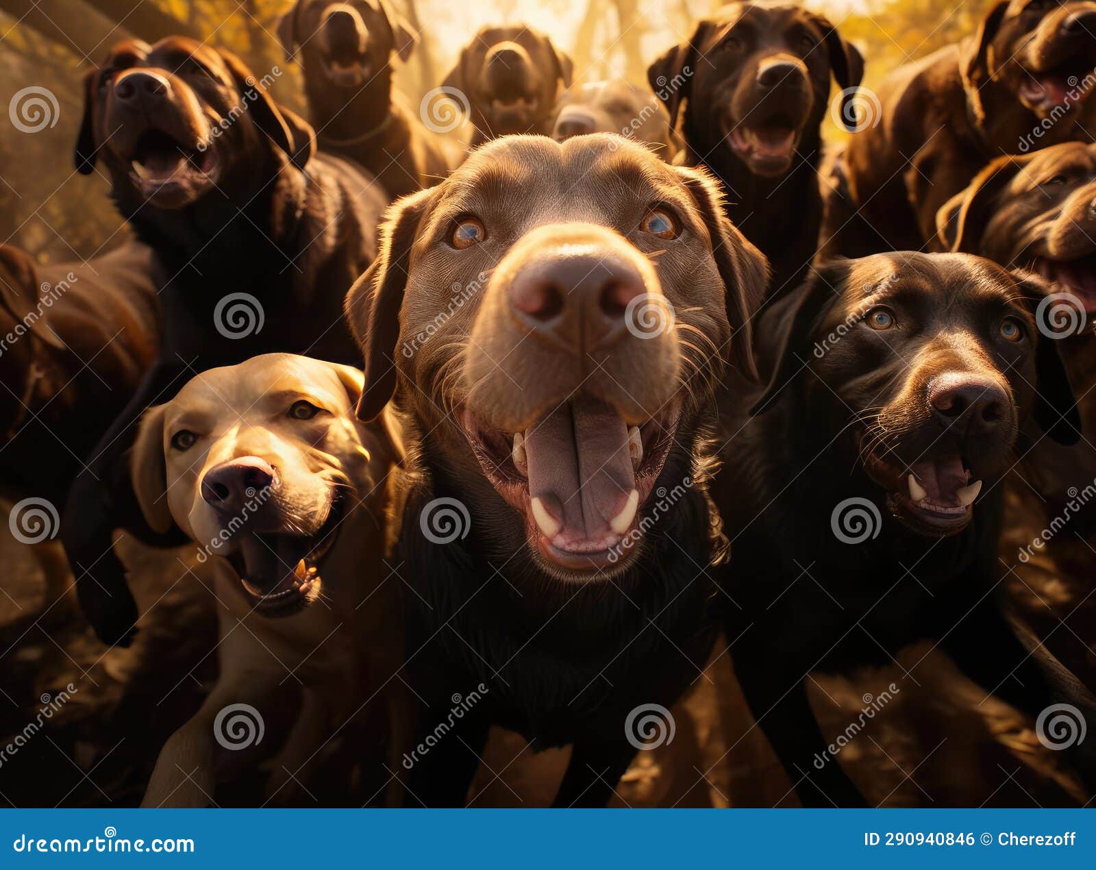 A group of Labradors stock photo. Image of toller, beige - 290940846