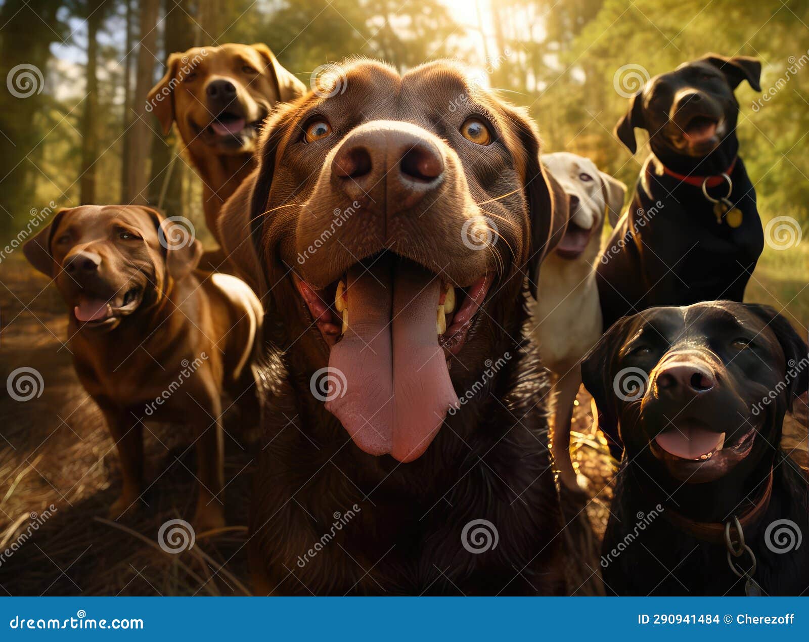 A group of Labradors stock photo. Image of together - 290941484
