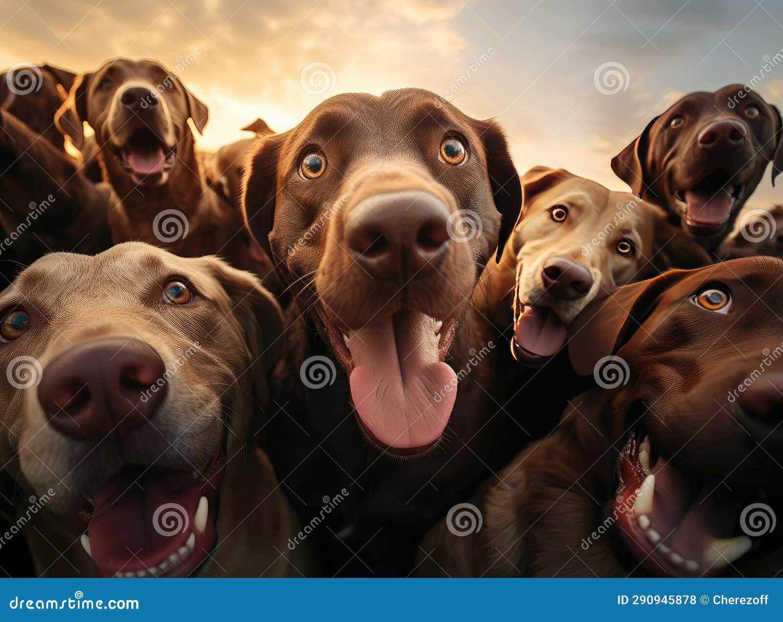 A group of Labradors stock photo. Image of domestic - 290945878