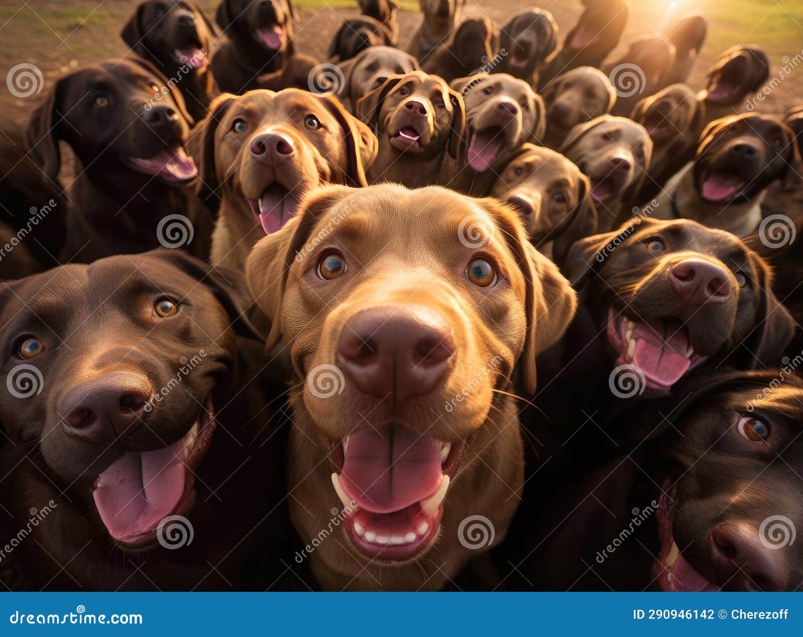 A group of Labradors stock photo. Image of together - 290946142