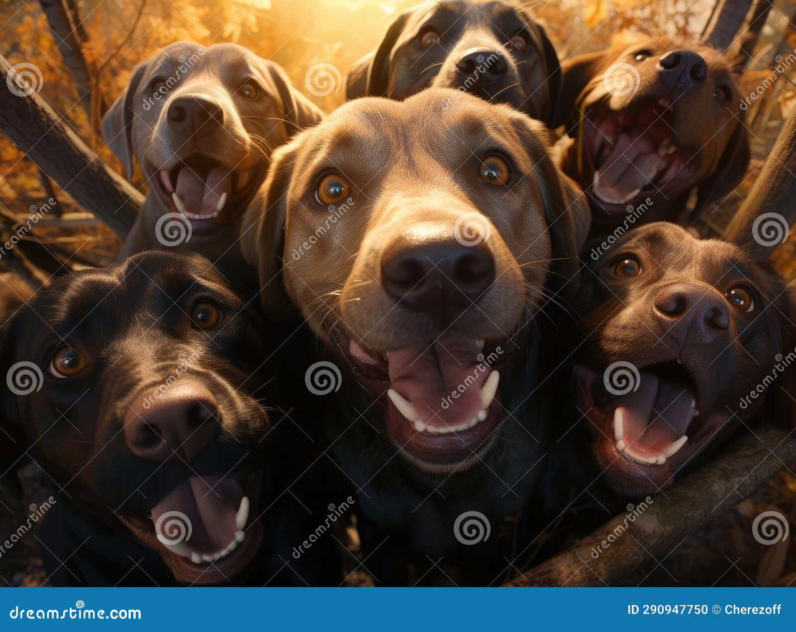 A group of Labradors stock photo. Image of breed, retriever - 290947750