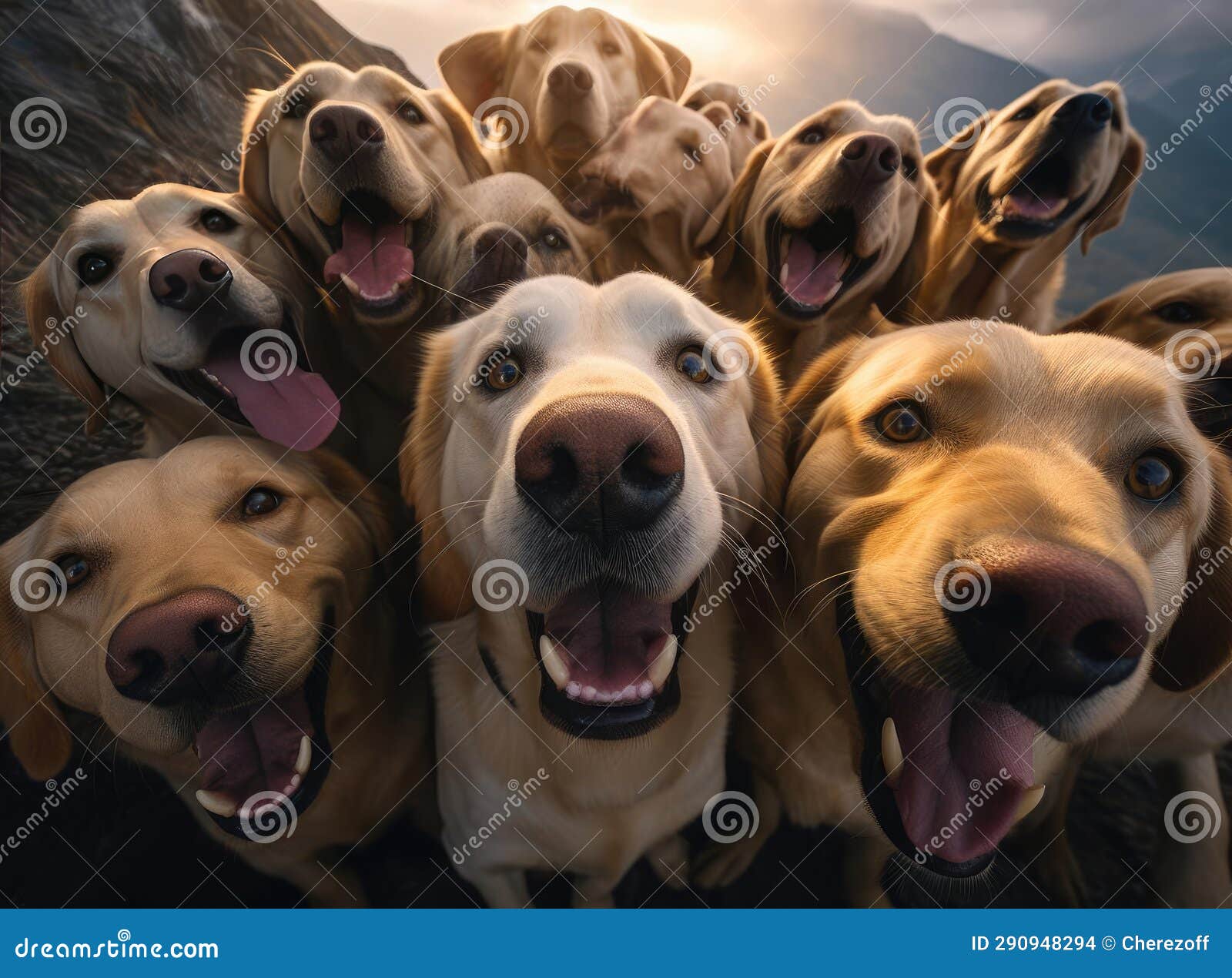 A group of Labradors stock photo. Image of animal, toller - 290948294
