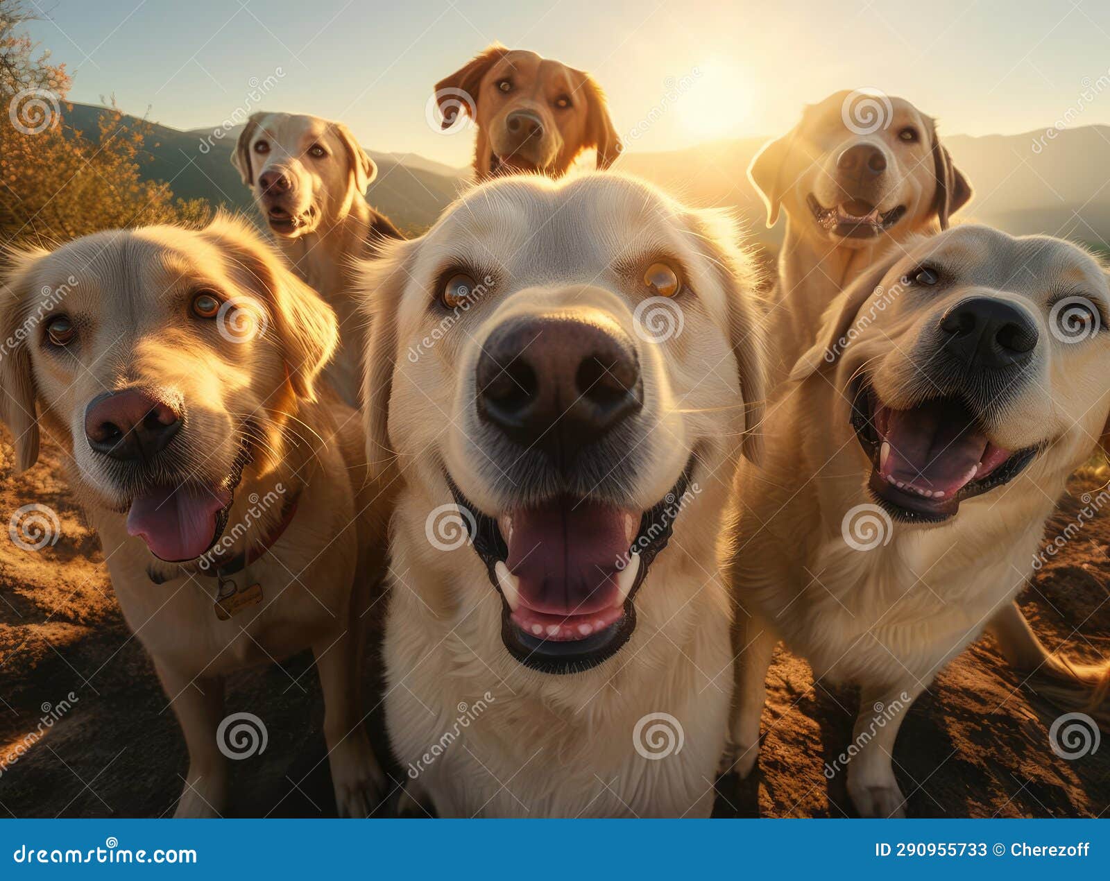 A group of Labradors stock image. Image of young, purebred - 290955733