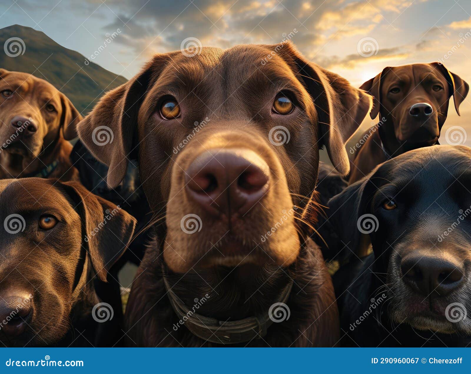 A group of Labradors stock image. Image of friendship - 290960067