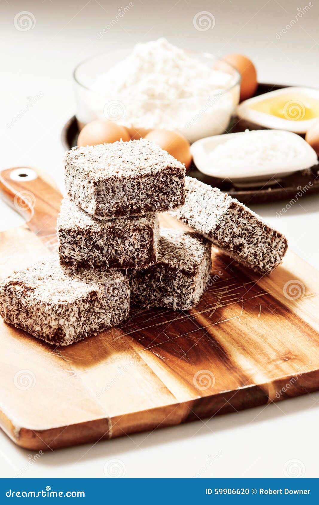 Group of Lamingtons stock photo. Image of cuisine, lamington - 59906620
