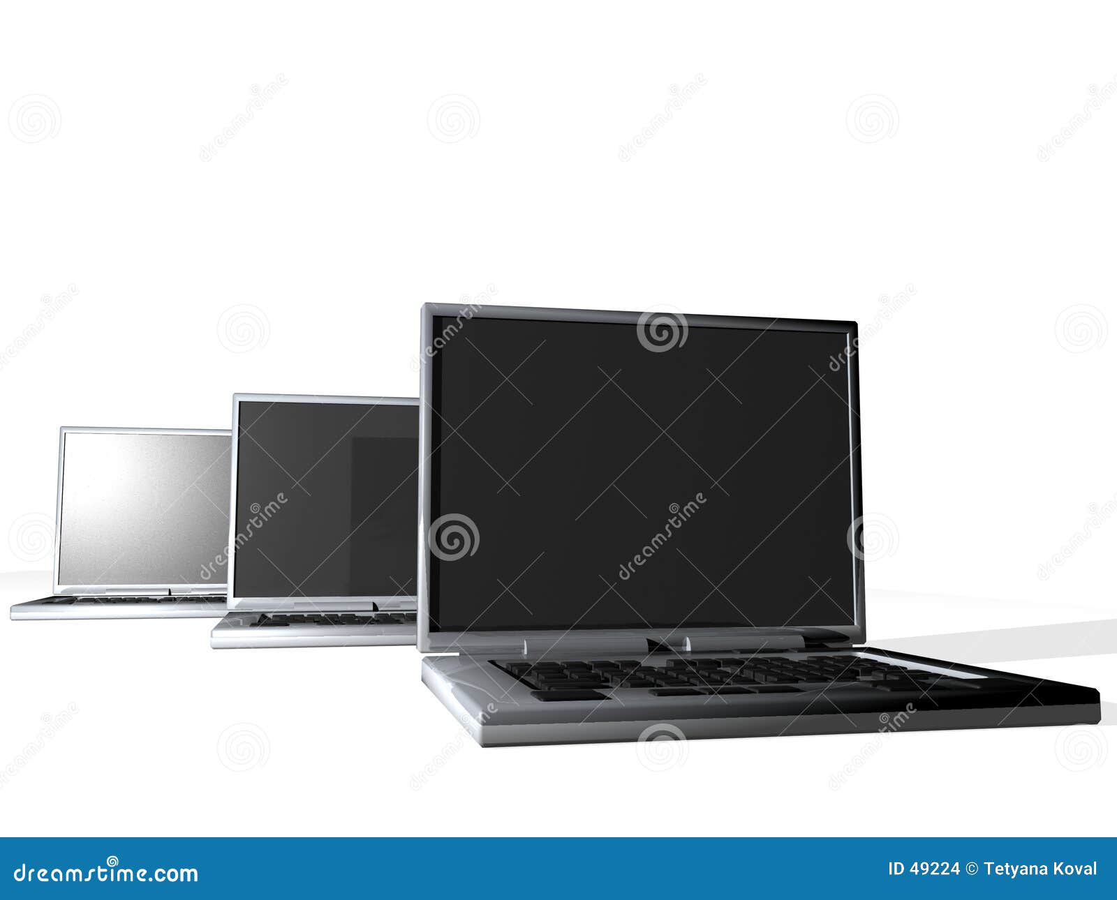 Group of laptops stock photo. Image of internet, cool, style - 49224