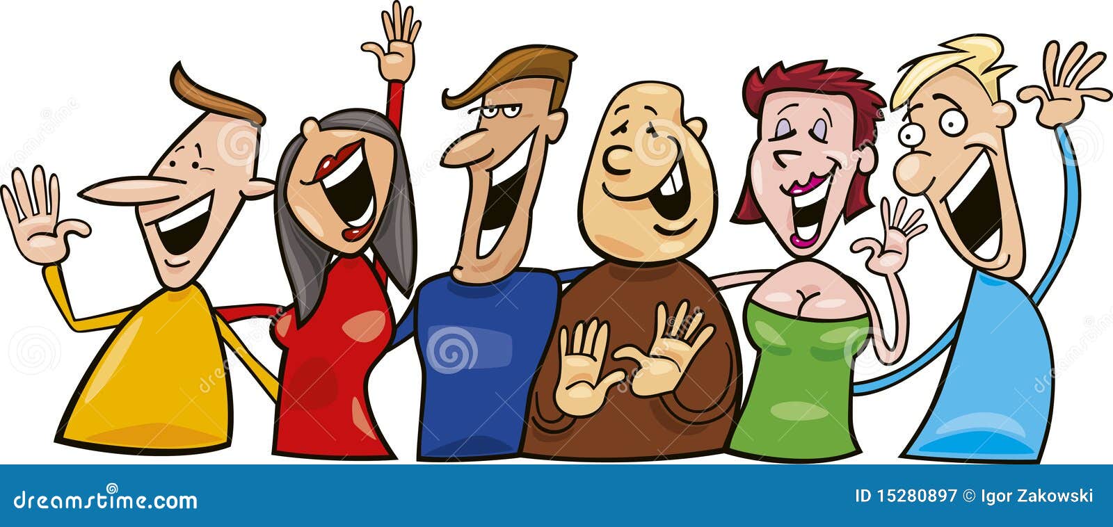 Group of laughing people stock vector. Illustration of laugh - 15280897