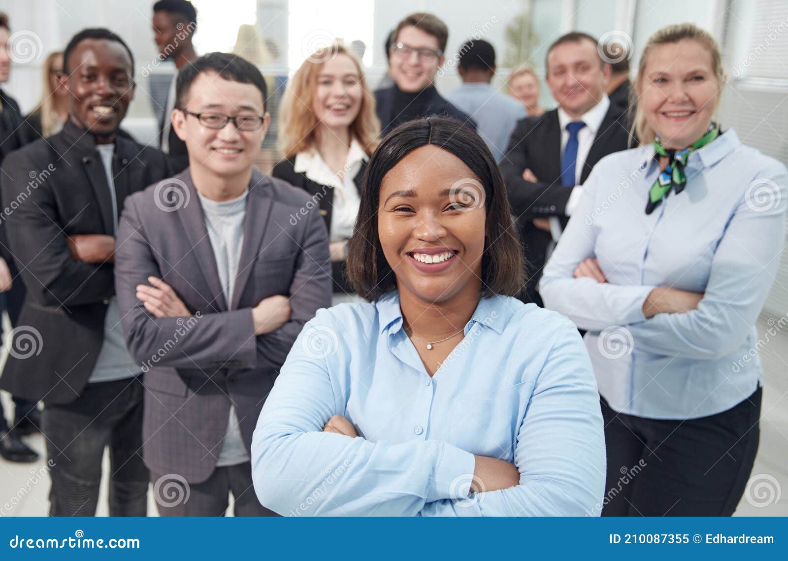 Group of Leading Experts Standing in the Office Lobby . Stock Image ...