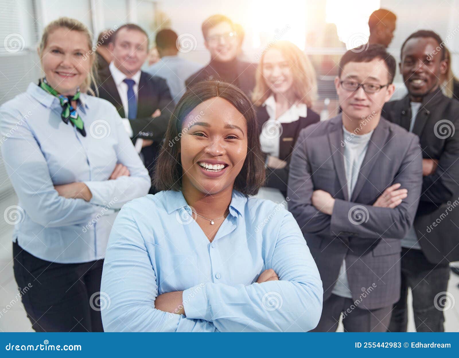 Group of Leading Experts Standing in the Office Lobby . Stock Image ...