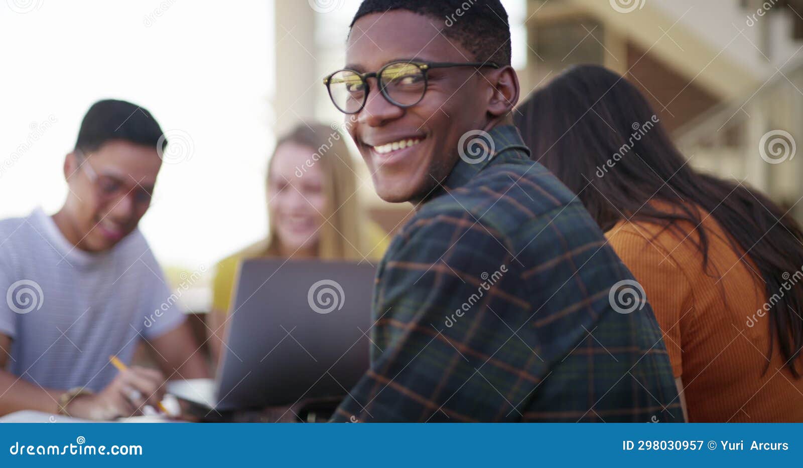 Group, Learning and Happy Black Man Doing Education Project, Knowledge ...