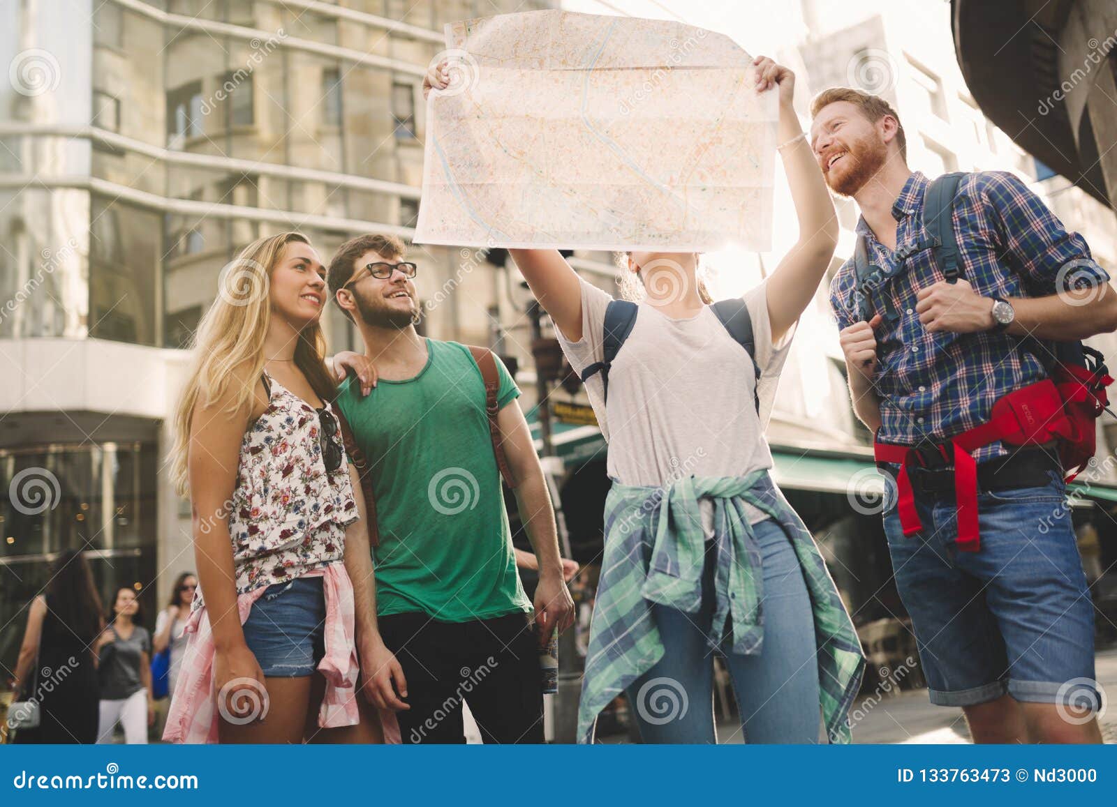 Group led by tour guide stock image. Image of european - 133763473
