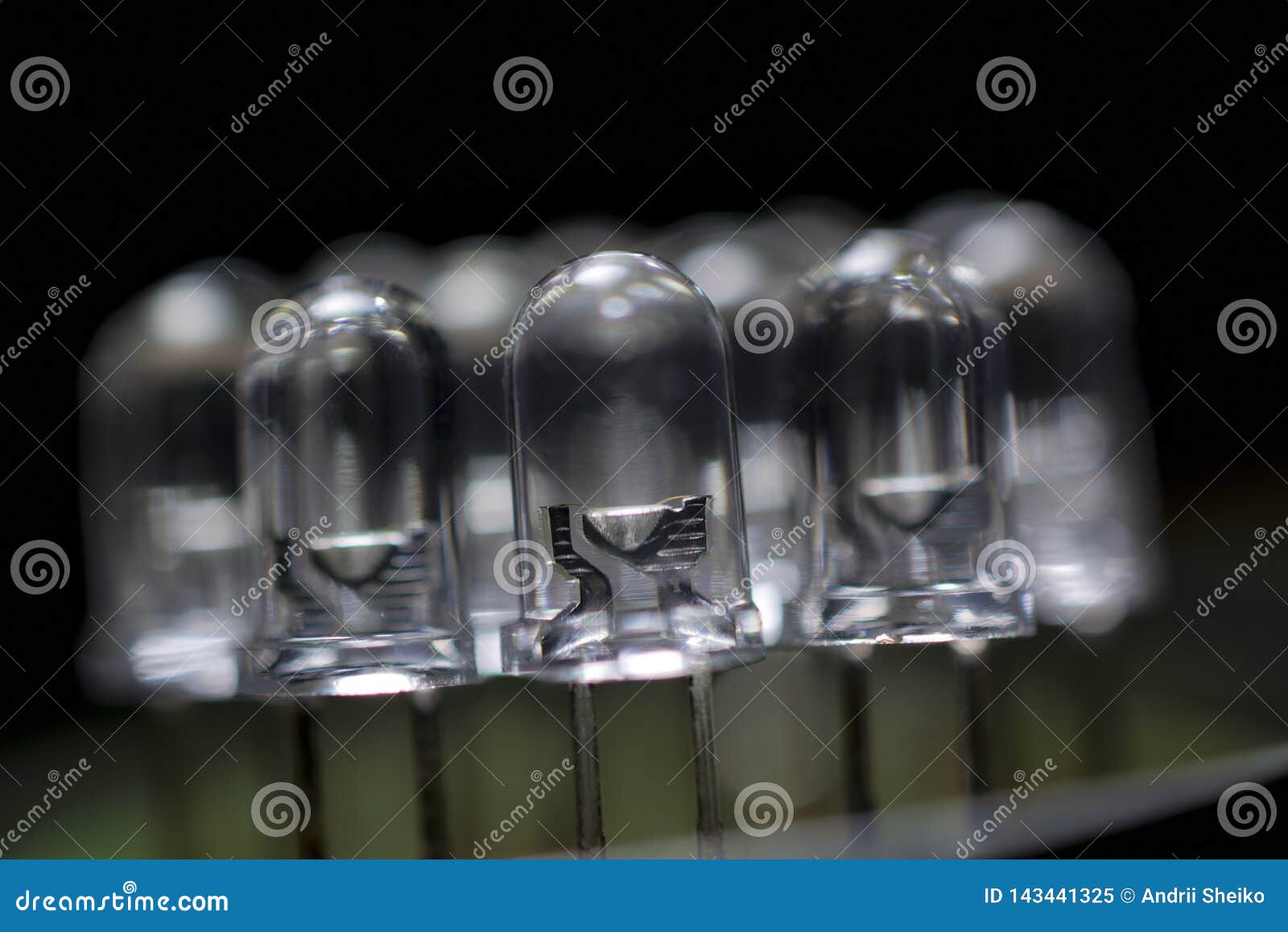 The group of LEDs is macro stock image. Image of field - 143441325