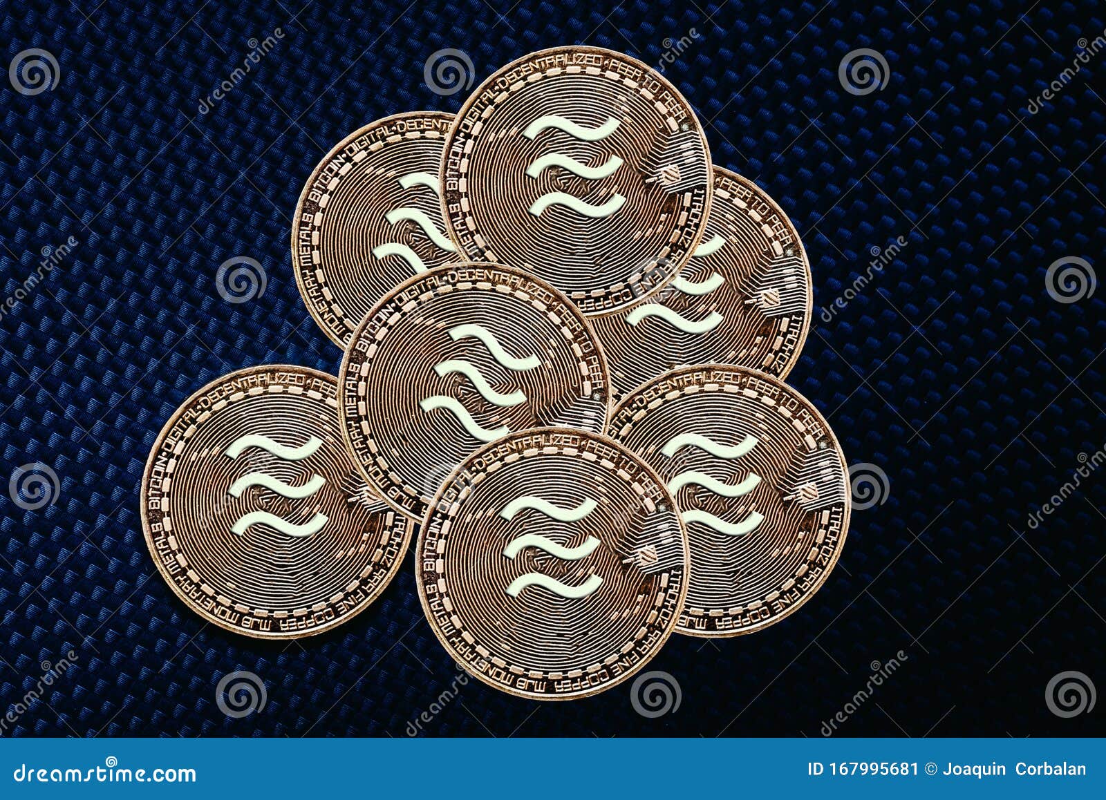 Group of 1 Libra Coins, New Cryptocurrency Launched by Facebook To ...