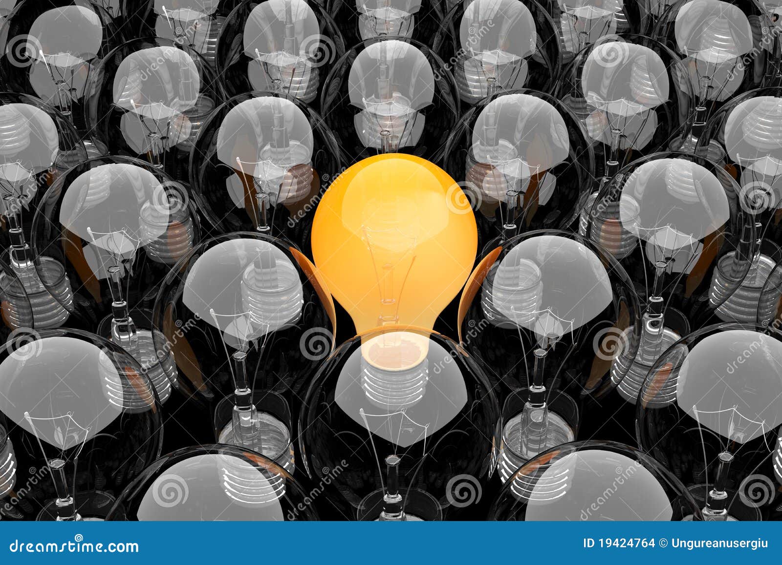 Group of light bulbs stock illustration. Illustration of individual ...