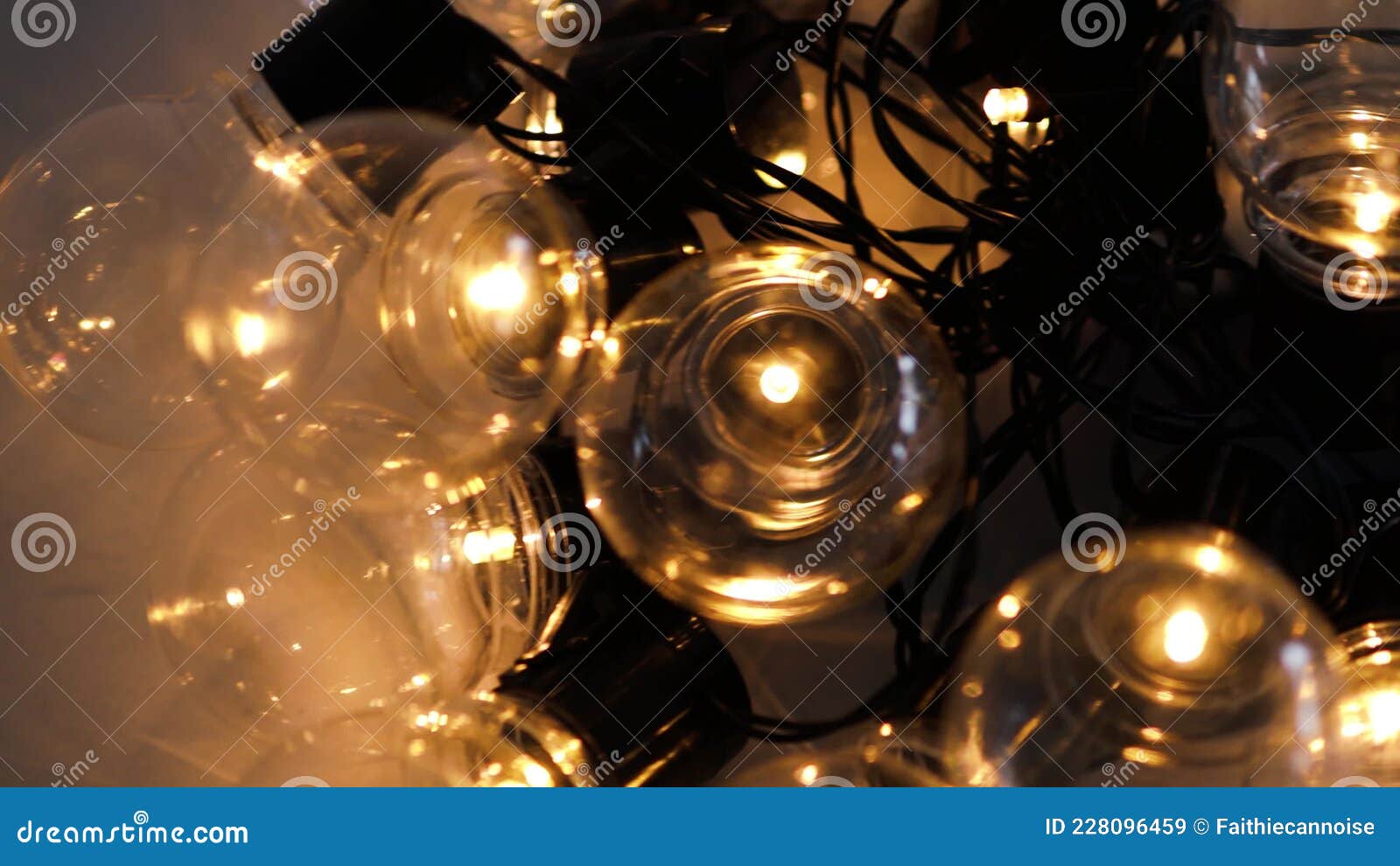 Group of Light Bulbs with Shining Led Lights Entangled on Each Other ...