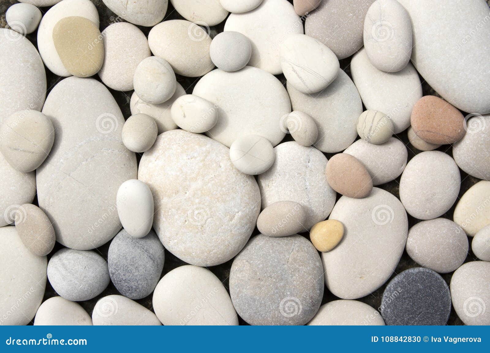 Group of Light Small and Big Pebbles Stock Photo - Image of natural ...