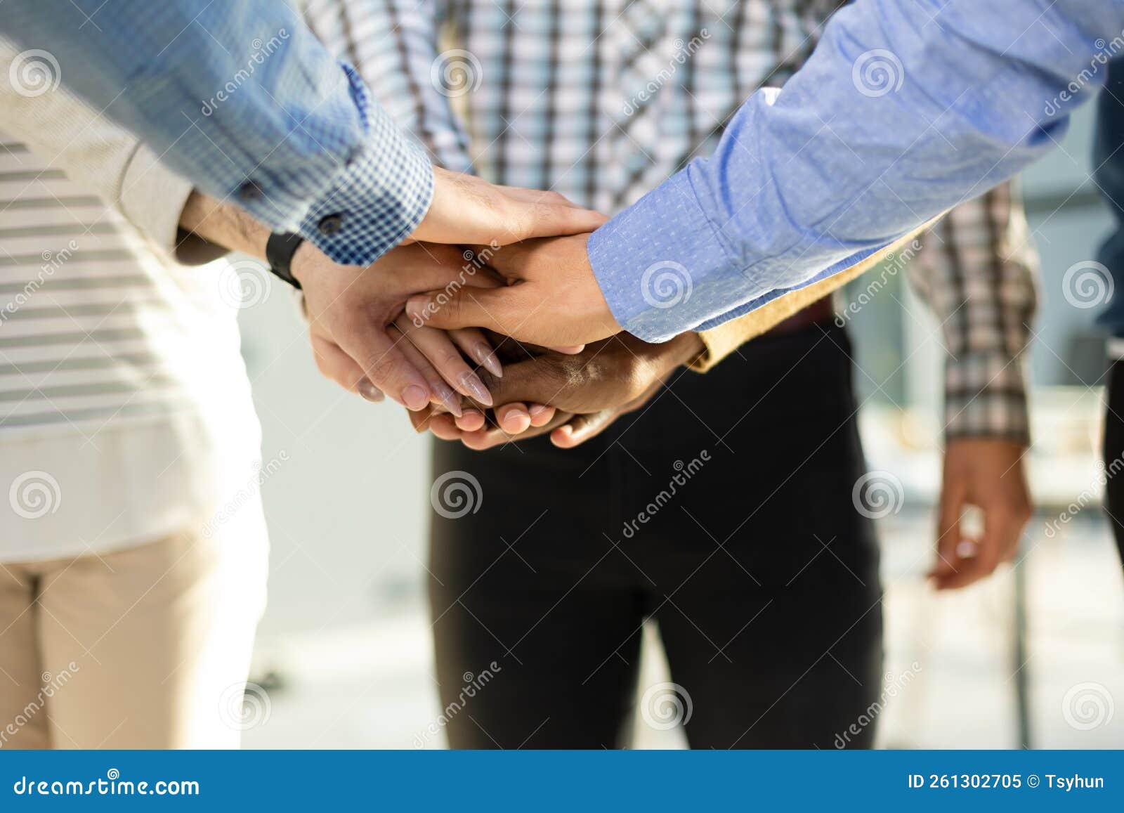 Group of Like-minded People Cupping Their Palms Together Stock Image ...