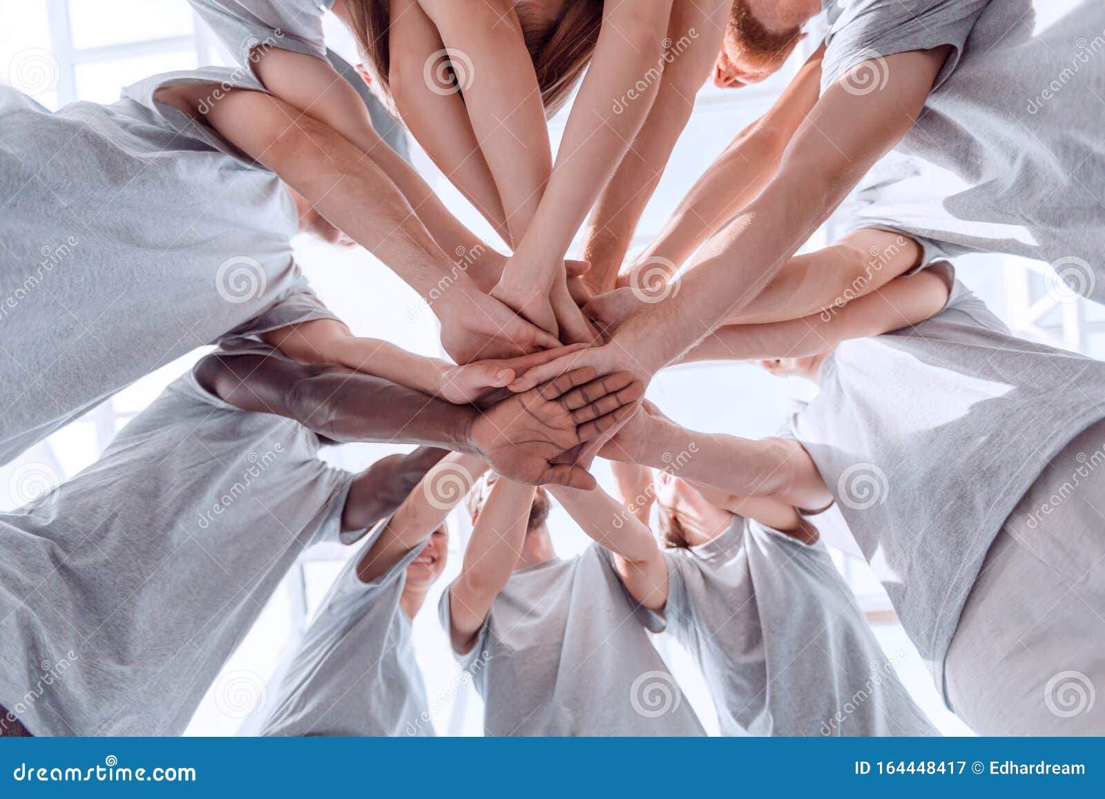 Group of Like-minded People Cupping Their Palms Together Stock Image ...
