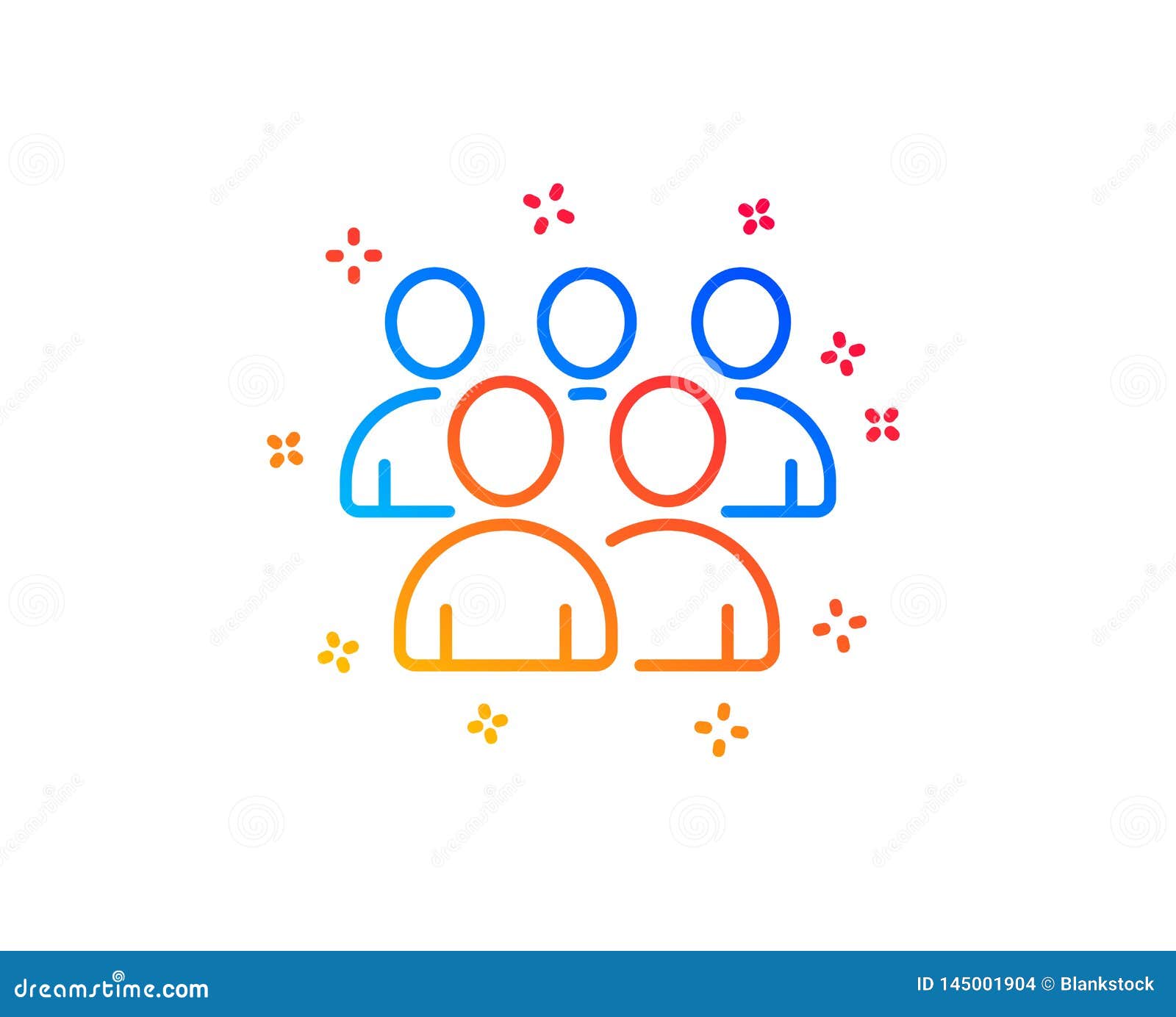 Group Line Icon. Business Management Sign. Vector Stock Vector ...