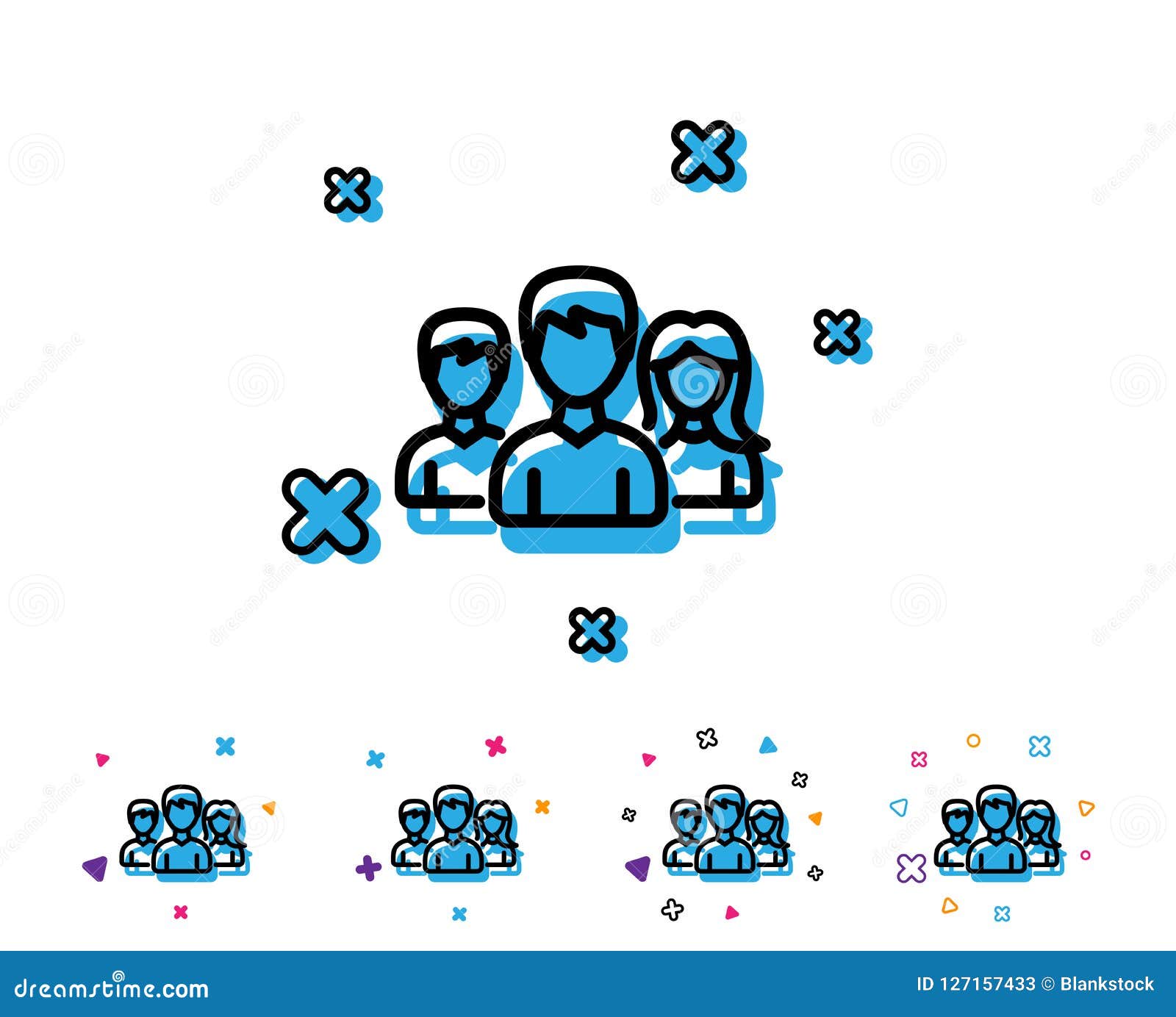 Group Line Icon. Users or Teamwork Sign Stock Vector - Illustration of ... Group Line Icon. Users or Teamwork Sign Stock Vector - Illustration of ...