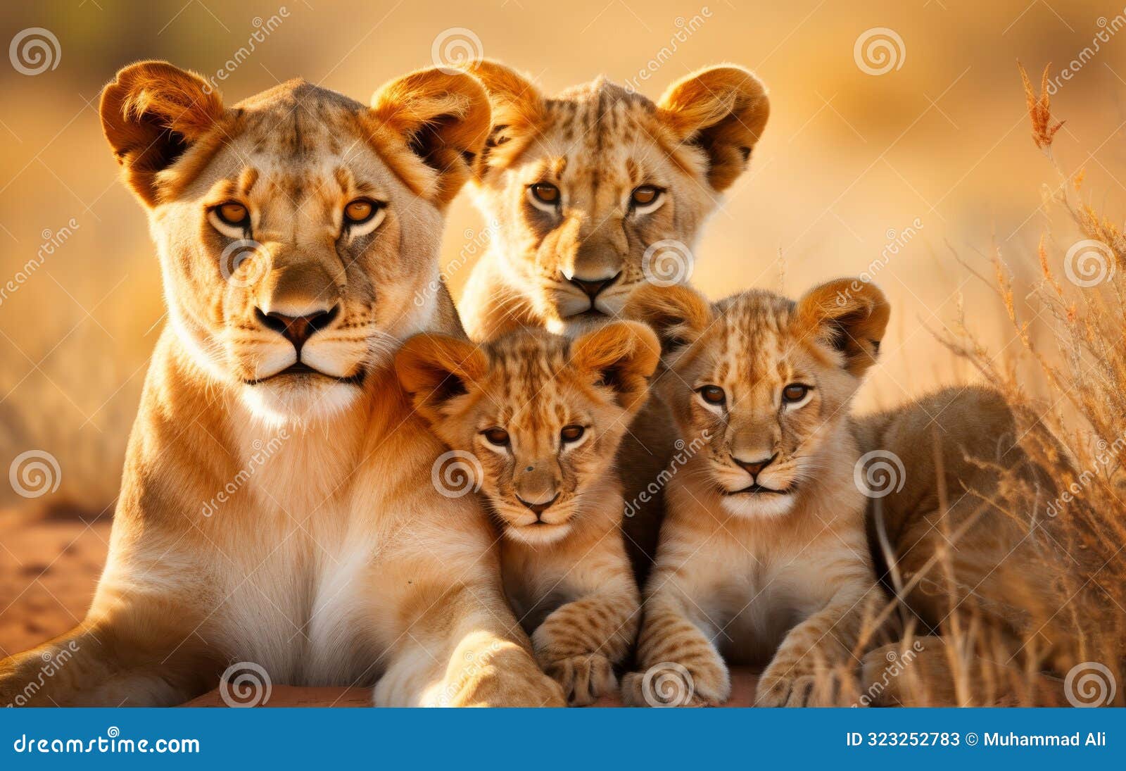 A Group of Lions Standing Together Stock Image - Image of wild ...