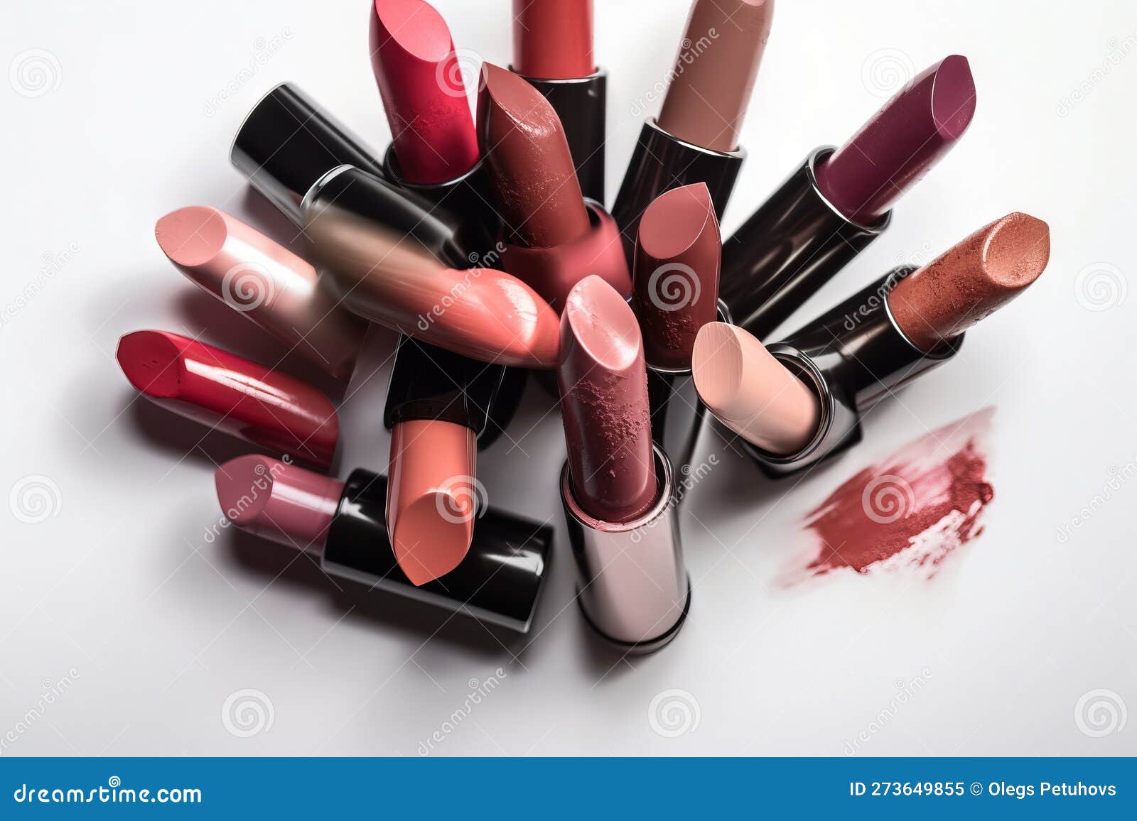 A Group of Lipsticks Sitting Next To Each Other on a White Surface with ...