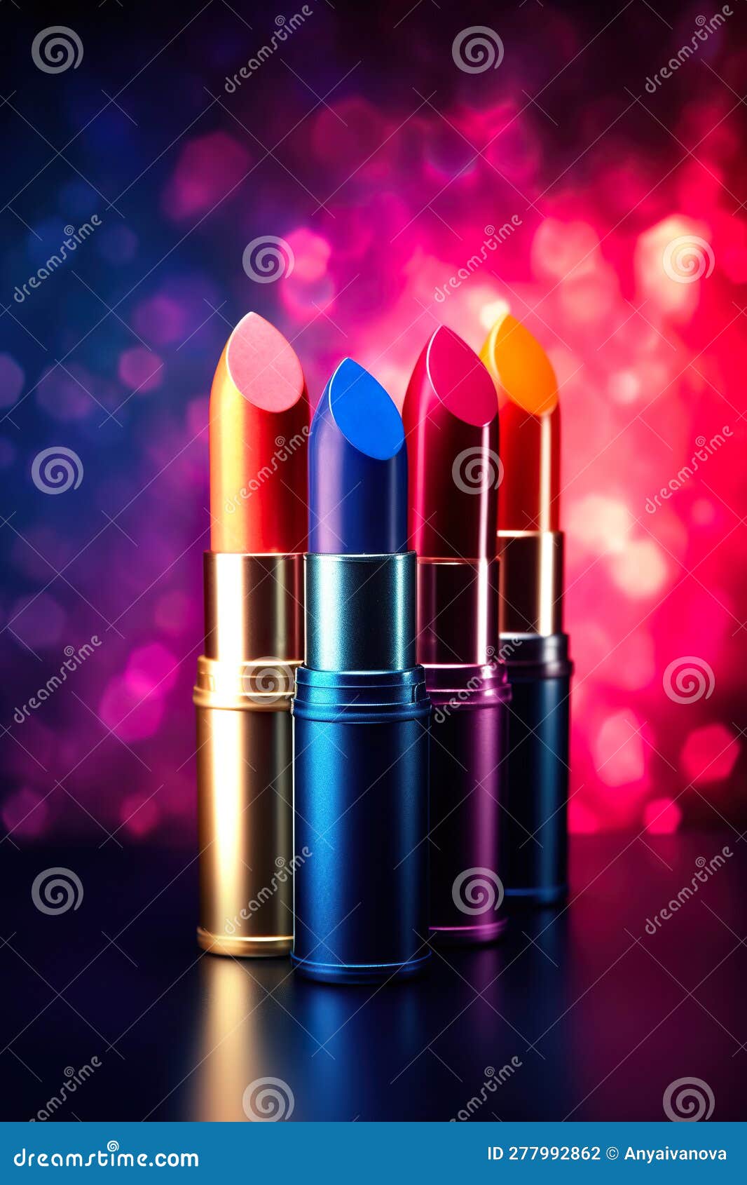 A Group of Lipsticks Sitting on Top of a Table. Generative AI Image ...