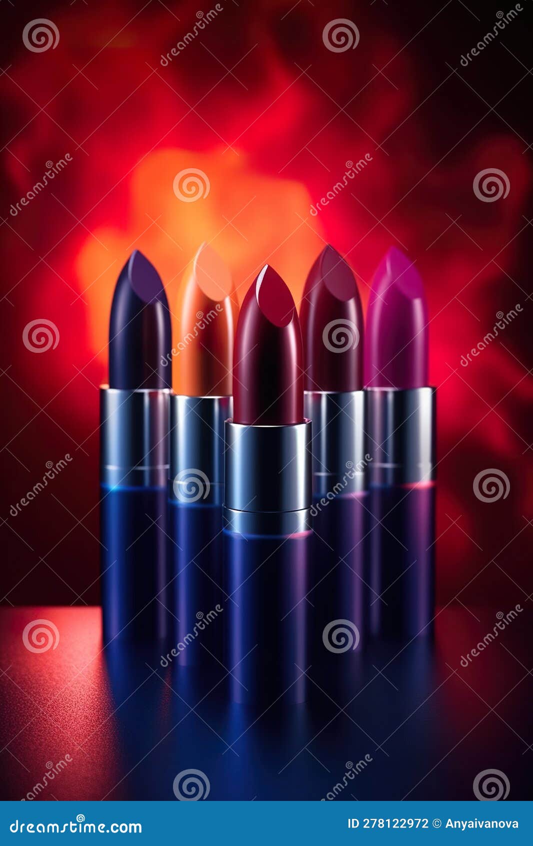A Group of Lipsticks Sitting on Top of a Table. Generative AI Image ...