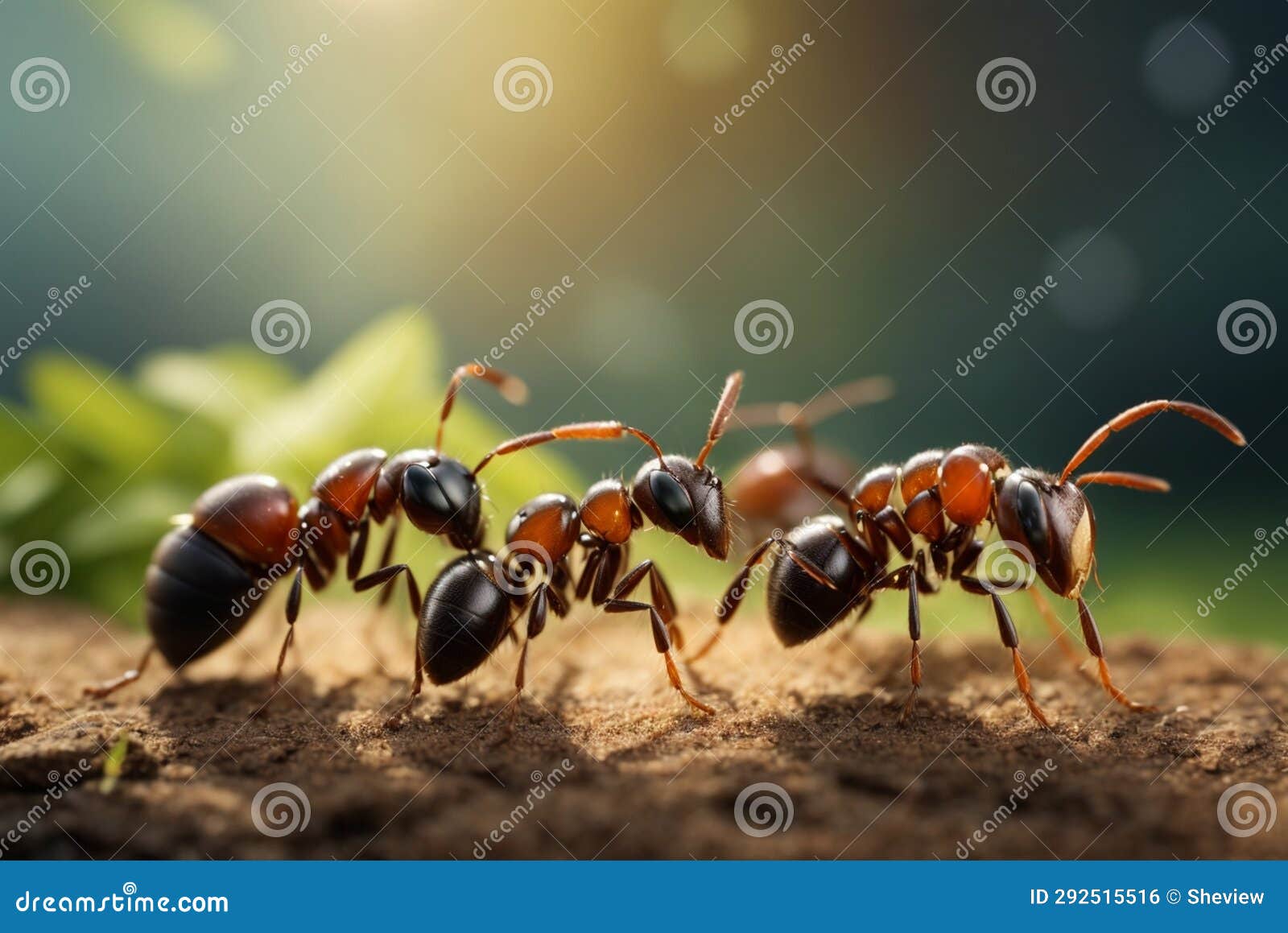 Group of Little Ants Working Together, AI Generated Stock Photo - Image ...