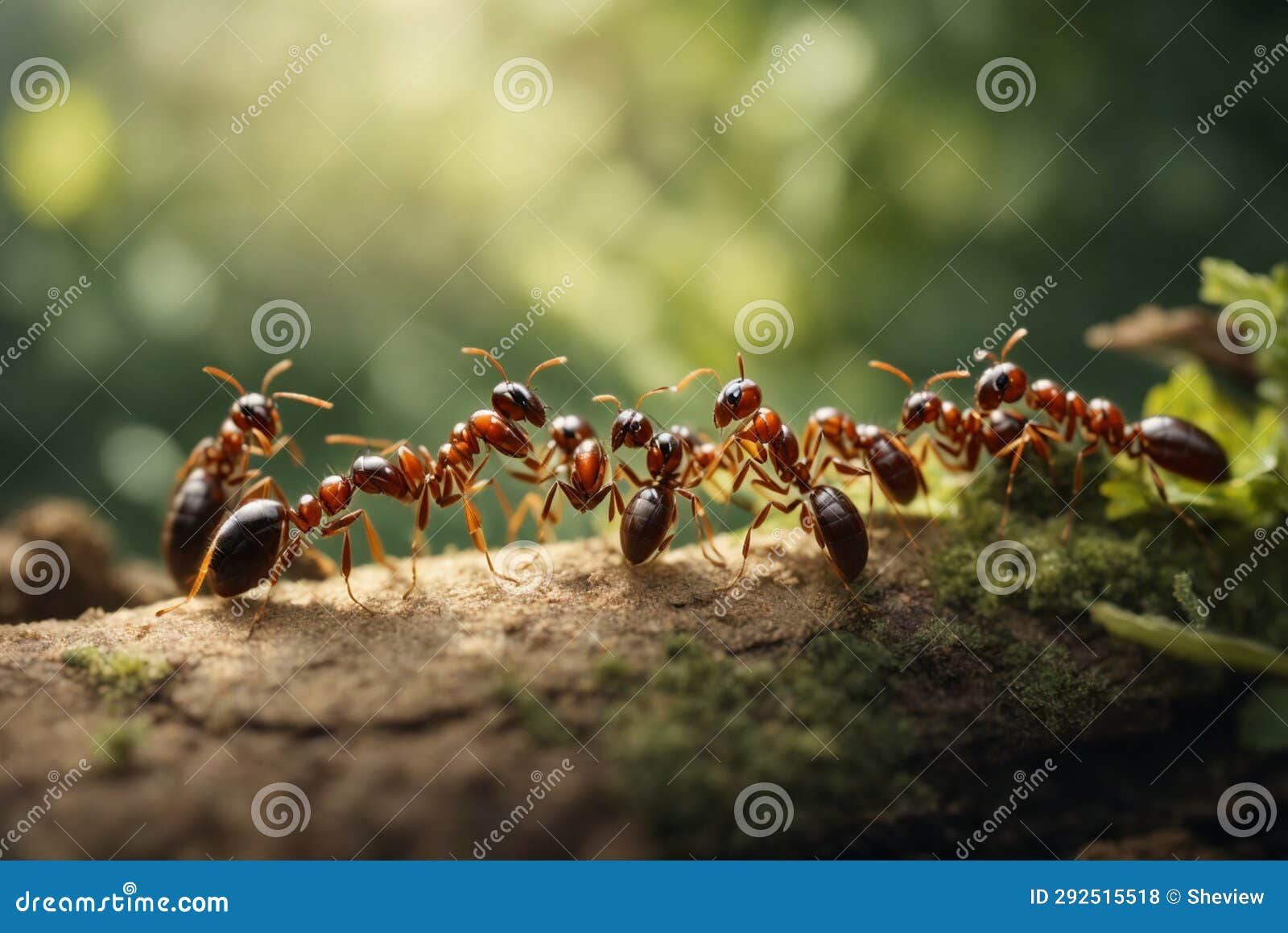 Group of Little Ants Working Together, AI Generated Stock Photo - Image ...