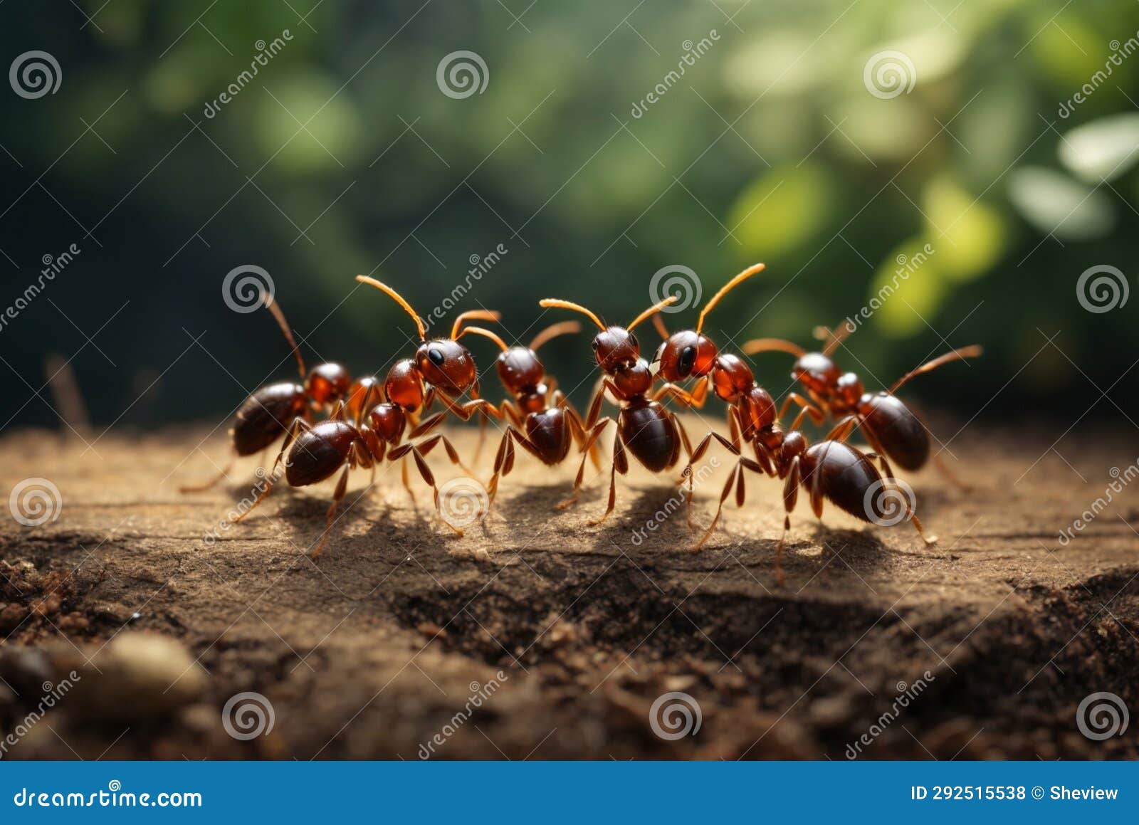 Group of Little Ants Working Together, AI Generated Stock Photo - Image ...